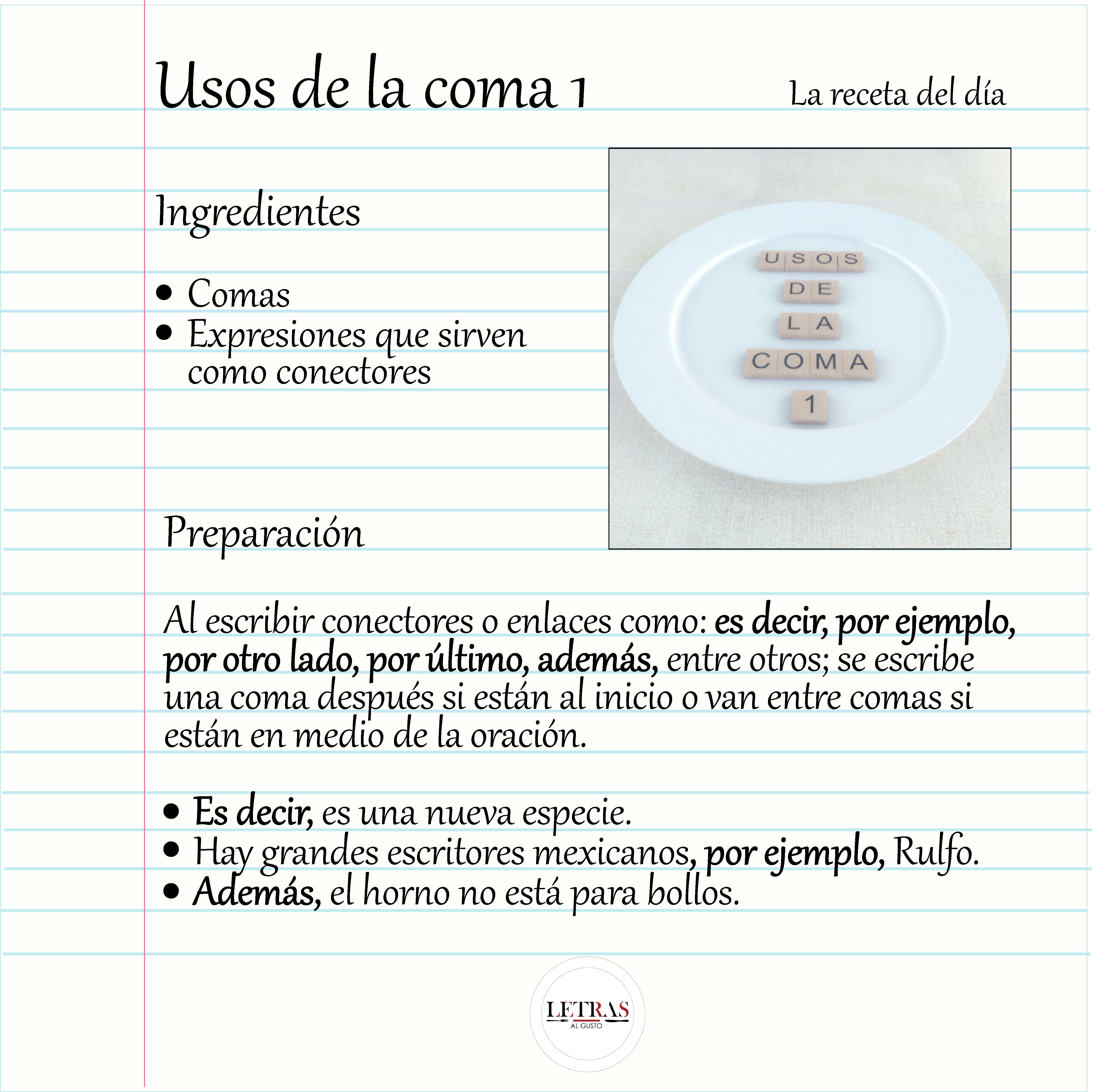 Usos de la coma 1 | Letras al Gusto
